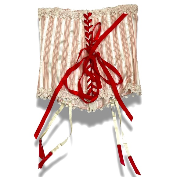 Tops | Red And White Corset Perfect For Halloween | Poshmark